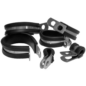 P Clip Stainless Steel 304 EPDM Rubber Lined - Grampian Fasteners